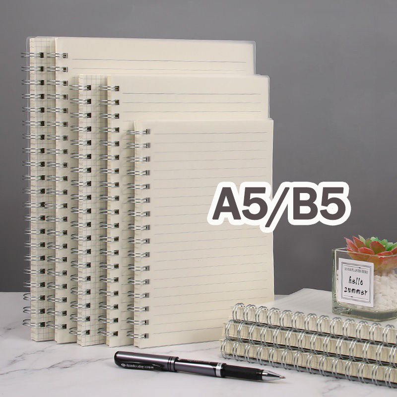 80 Pages Spiral Notebook Coil Notebook Thicker A5/B5 Grid Blank Dot ...