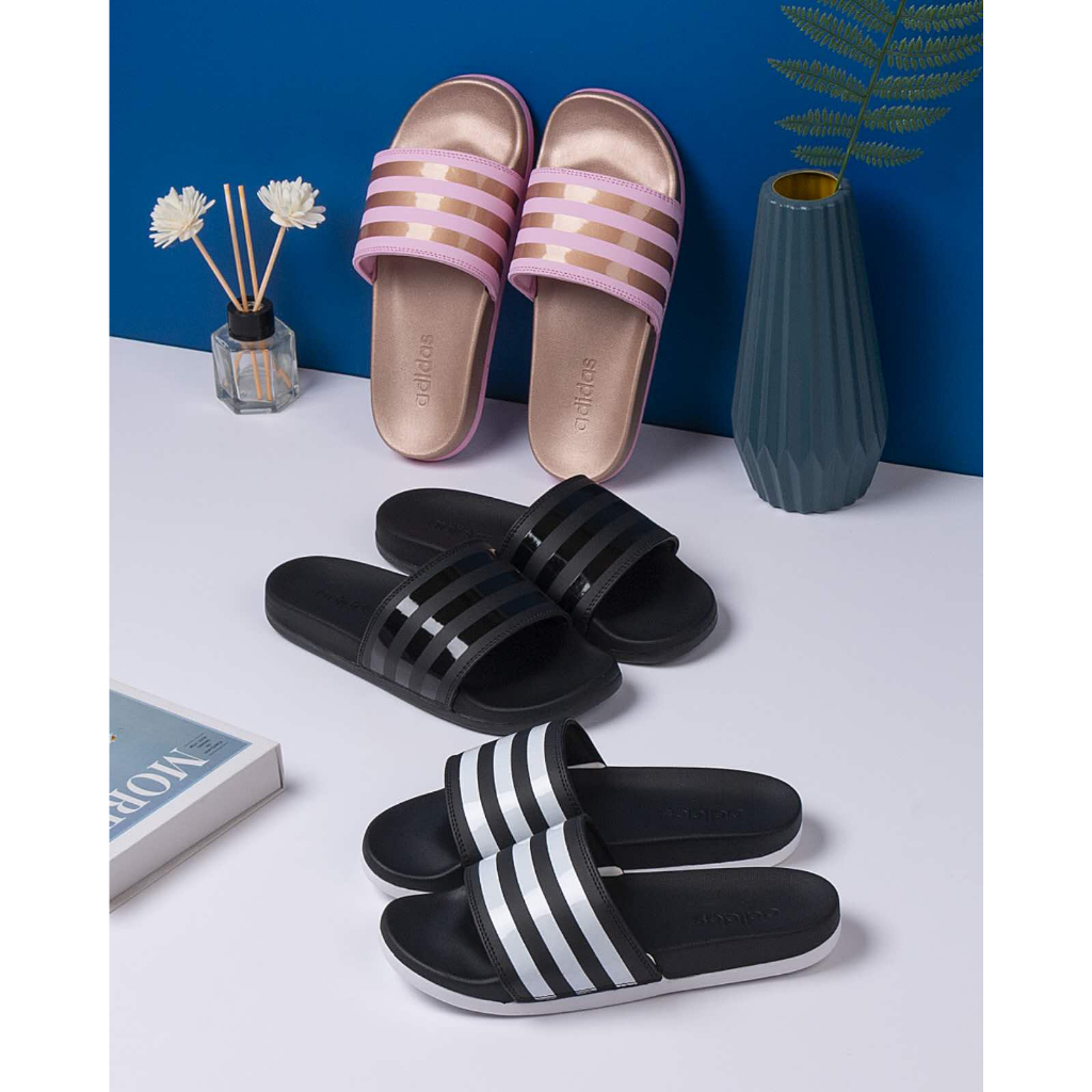 Adidas adilette confort slipper with box for men and women | Shopee ...