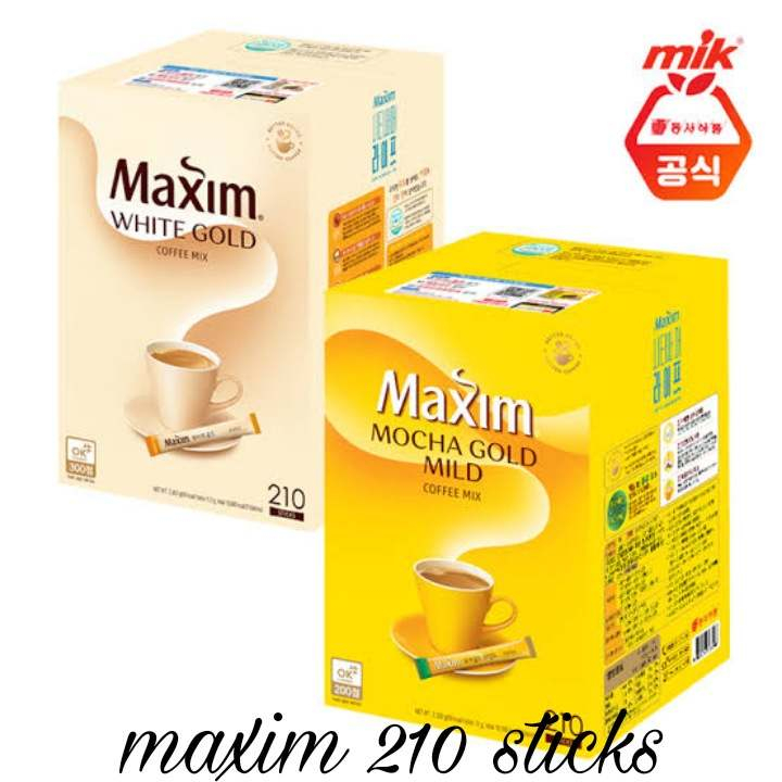 MAXIM MOCHA GOLD/WHITE GOLD 210 STICKS PER BOX KOREAN AUTHENTIC ...