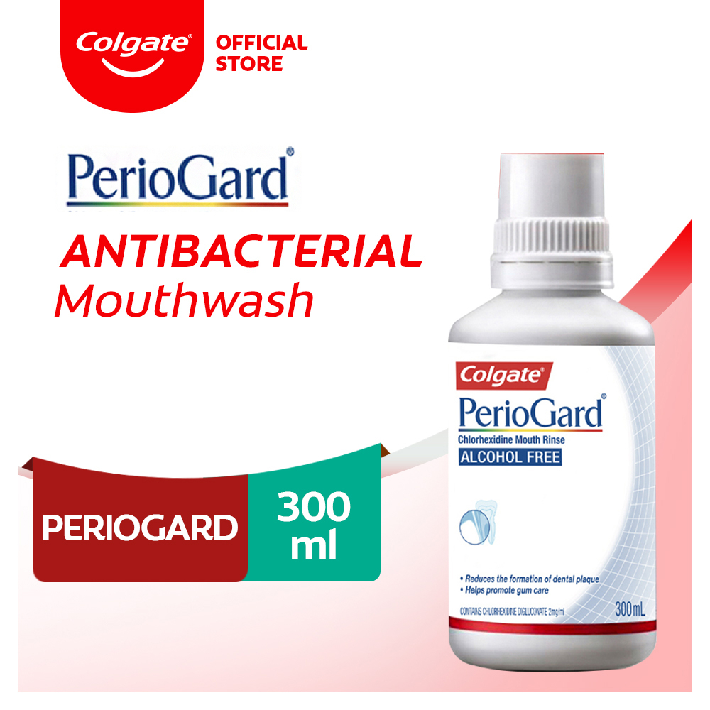 Colgate PerioGard Antibacterial Mouth Rinse - No-Alcohol, 300ml ...