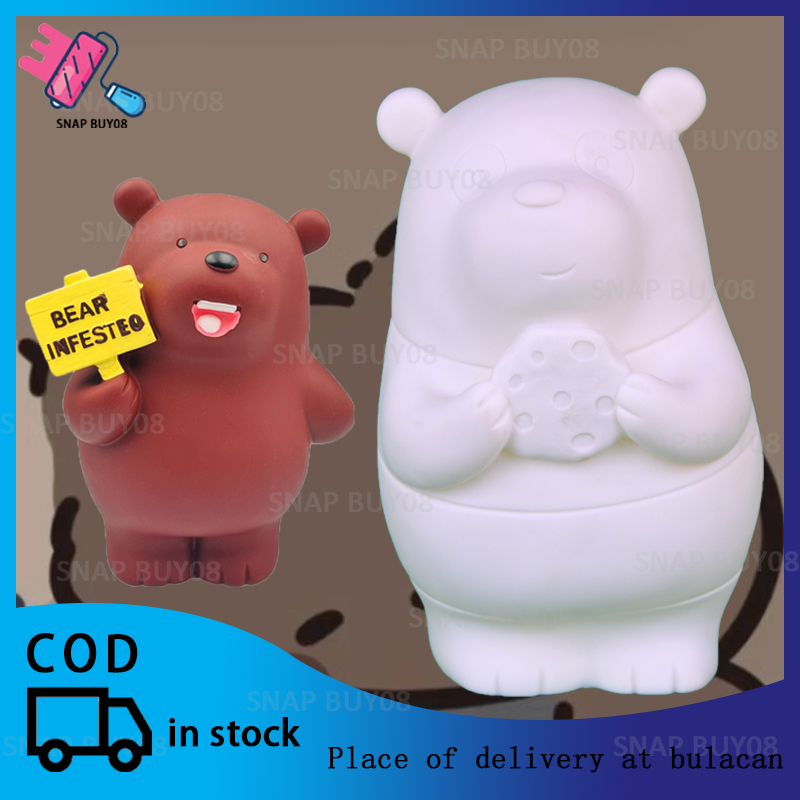 SNAP BUY08 Three bear cubs Vinyl Doll Painted Children Colored Piggy ...