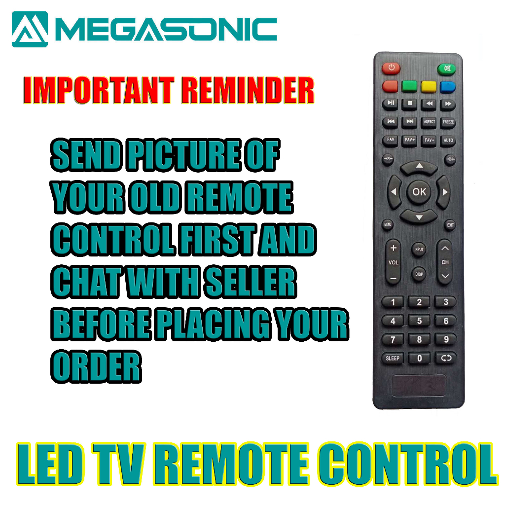 MEGASONIC LED TV Remote Control | Shopee Philippines