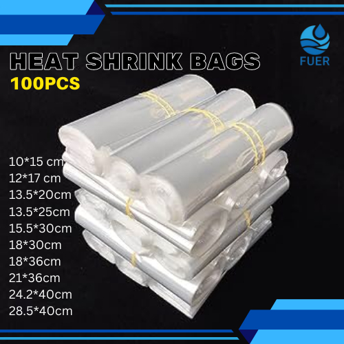 100PCS Heat Shrink Bag Clear POF Storage Plastic Shrinkable Bags Wrap ...