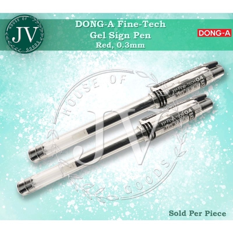 Dong-A Fine Tech Pen 0.3mm/0.4mm (Black, Blue and Red) (SOLD PER PIECE ...
