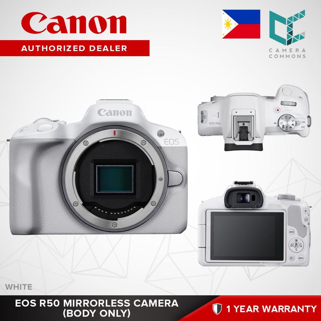 Canon EOS R50 Mirrorless Camera with 18-45mm Lens Black White APS-C 4K 30p DIGIC X Vertical ...