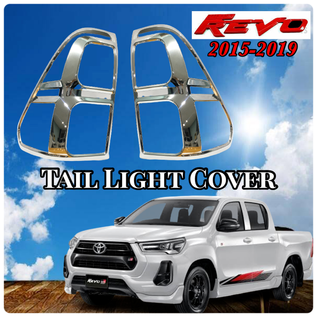 OC TOYOTA REVO 2015-2019 Tail Light Cover Chrome Garnish Taillight Car ...