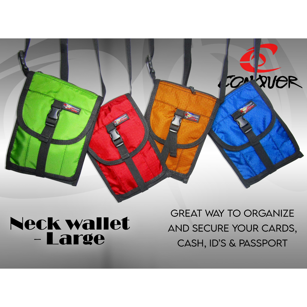 Conquer Neck Wallet (L) | Shopee Philippines