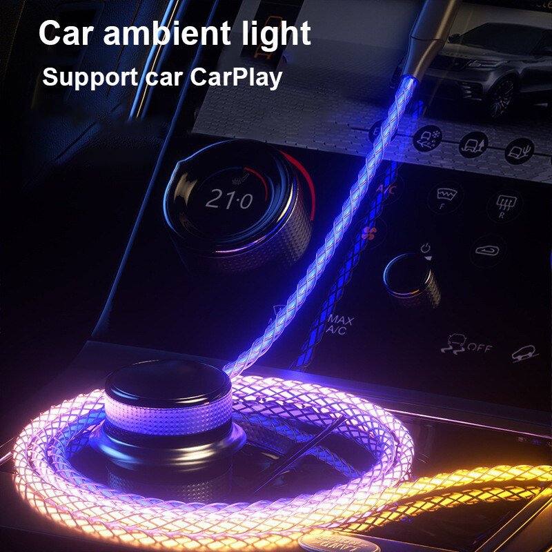 RGB Streamer Breath Charging Cable PD Dual Type-C C | Shopee Philippines