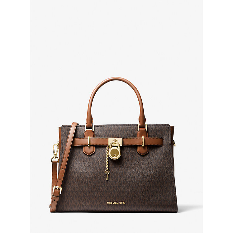 Michael Kors Hamilton Medium Logo Satchel | Shopee Philippines