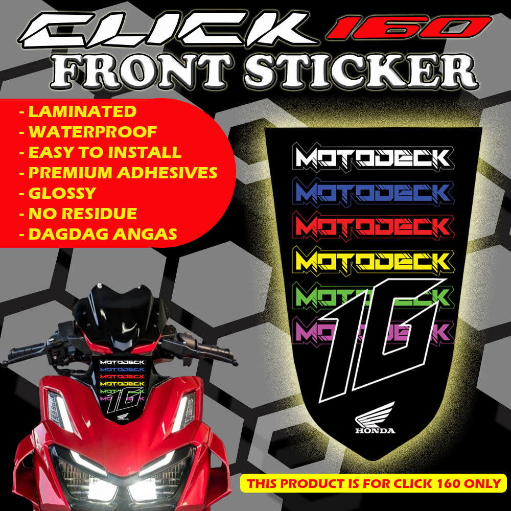HONDA CLICK 160 FRONT STICKER COVER / CLICK 160 ACCESSORIES / CLICK 160 ...