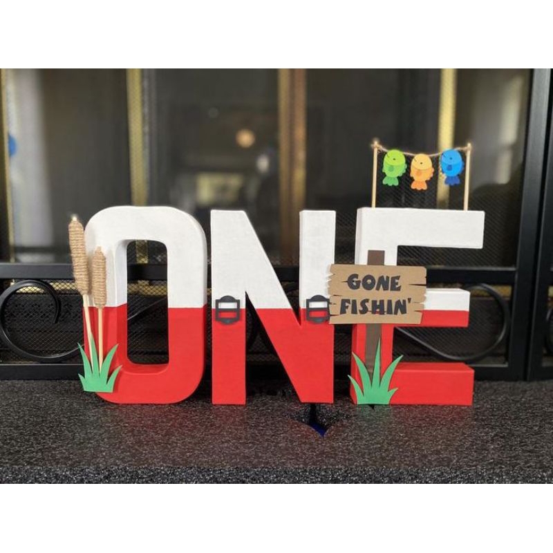 The Big One theme letter standee 6inches each letter party needs ...