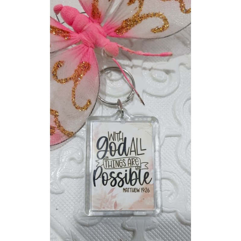 10pcs Acrylic Keychain with Bible Verse Inside | Shopee Philippines