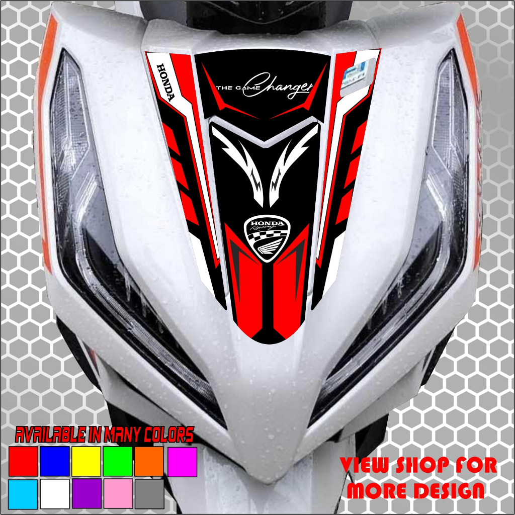 honda click v3 front panel sticker printed laminated | Shopee Philippines