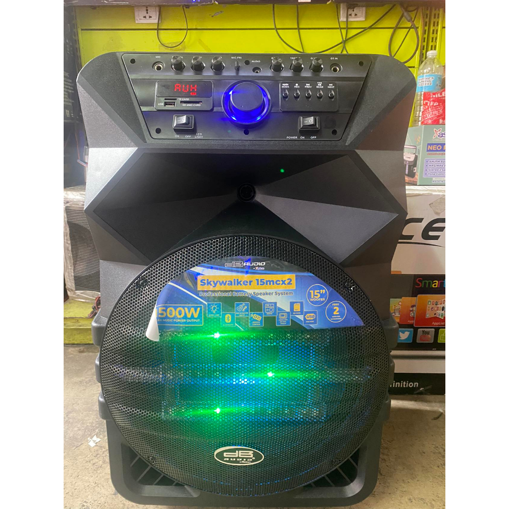 DB Audio Skywalker-15 Portable Mobile Trolley Bluetooth Speaker (15 ...