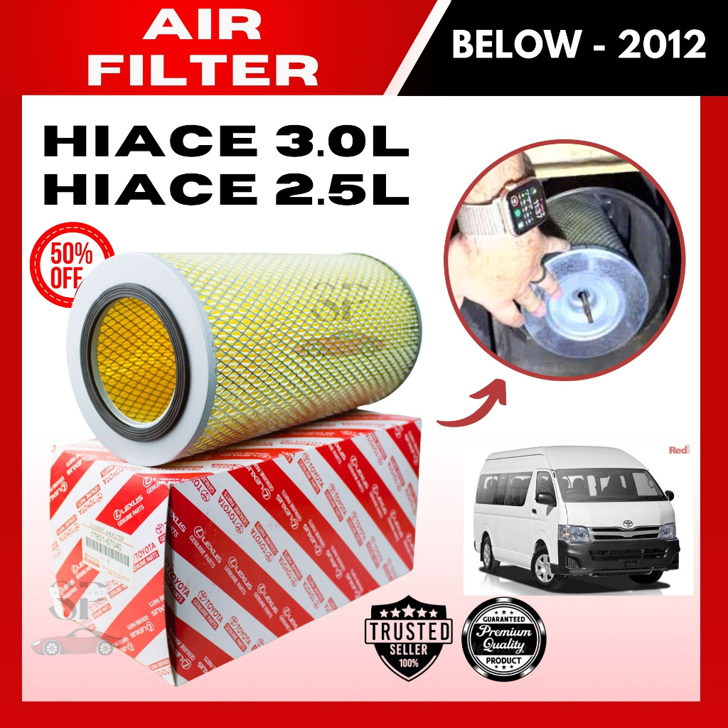 SALE! Air Filter for TOYOTA HIACE 2.5L & 3.0L (Below-2012) (17801-67040 ...