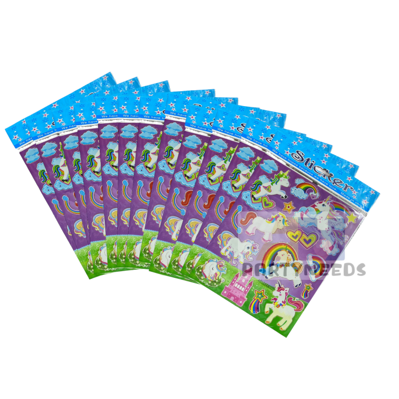12pcs unicorn sticker for games prizes giveaways birthday party ...