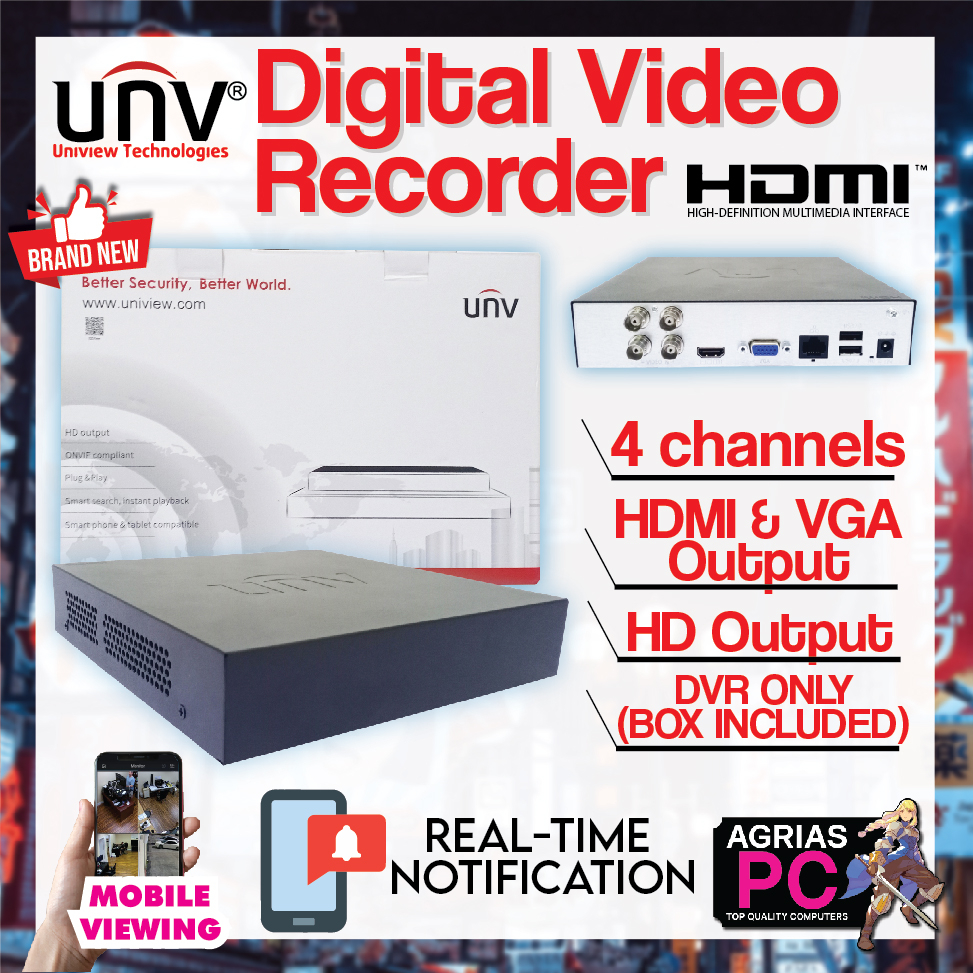 CCTV DVR - UNV - 4 CHANNEL - BRANDNEW - WITH HDD OPTIONS | Shopee ...