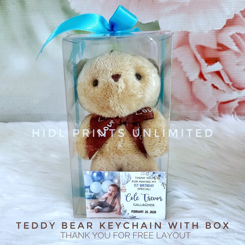 COD Teddy Bear Box with Tag FREE LAYOUT Souvenirs Christening Birthday ...