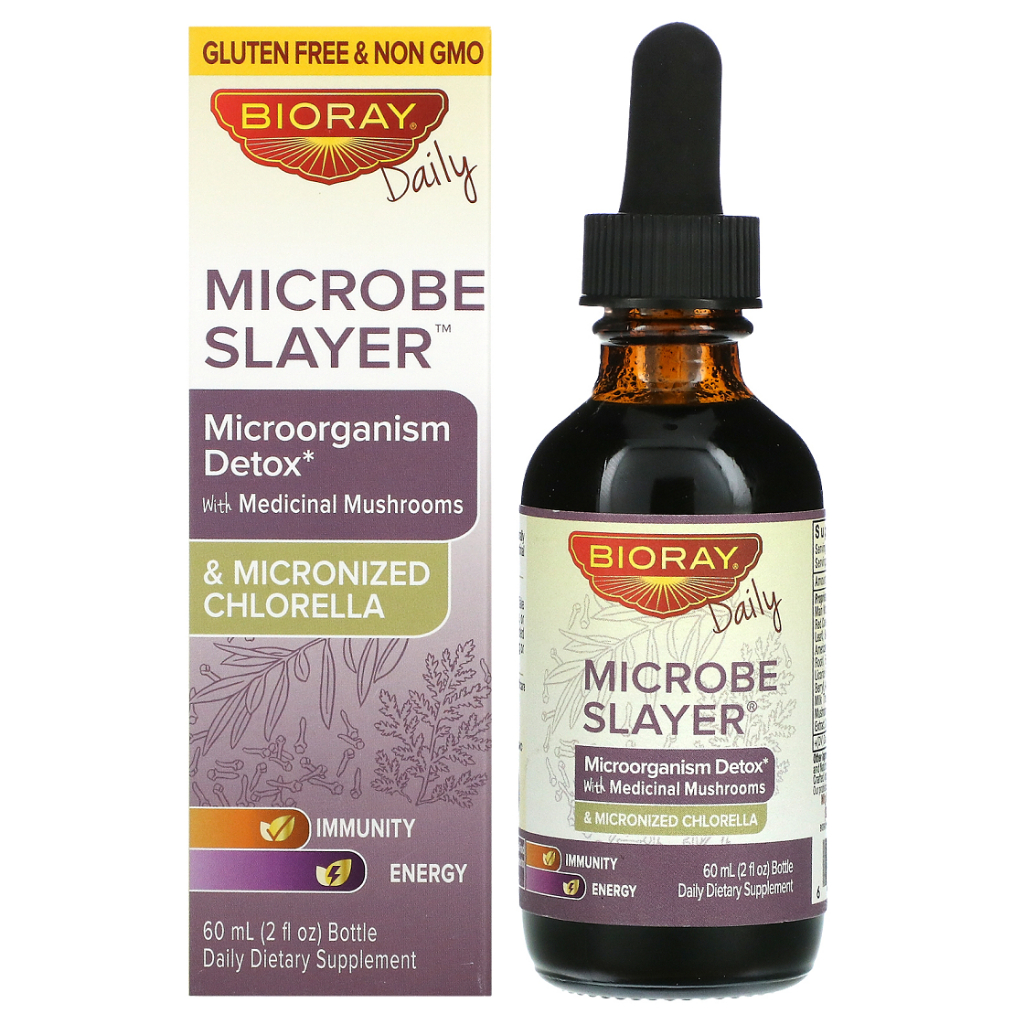 Bioray Inc., Microbe Slayer, Microorganism Detox, Alcohol Free, 2 fl oz ...