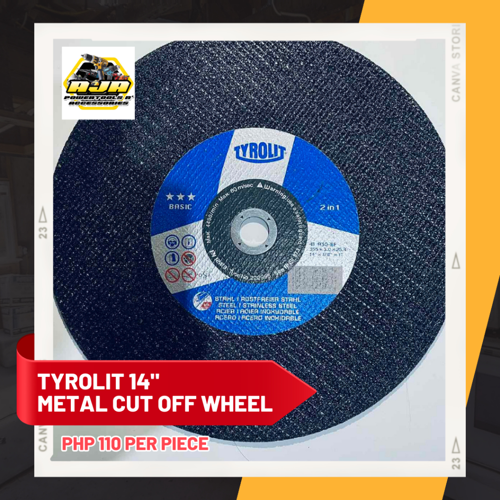 Tyrolit 14 inch Metal Cutting Disc for Cut off Machine | Shopee Philippines
