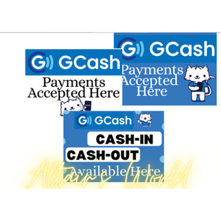 Accept Gcash Sticker Sign Gcash Signage for Sari Sari Store Gcash Sign ...