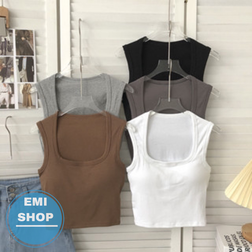 EMI Cotton Vest for Girls Push up Tank Top Summer Korean Style Solid ...