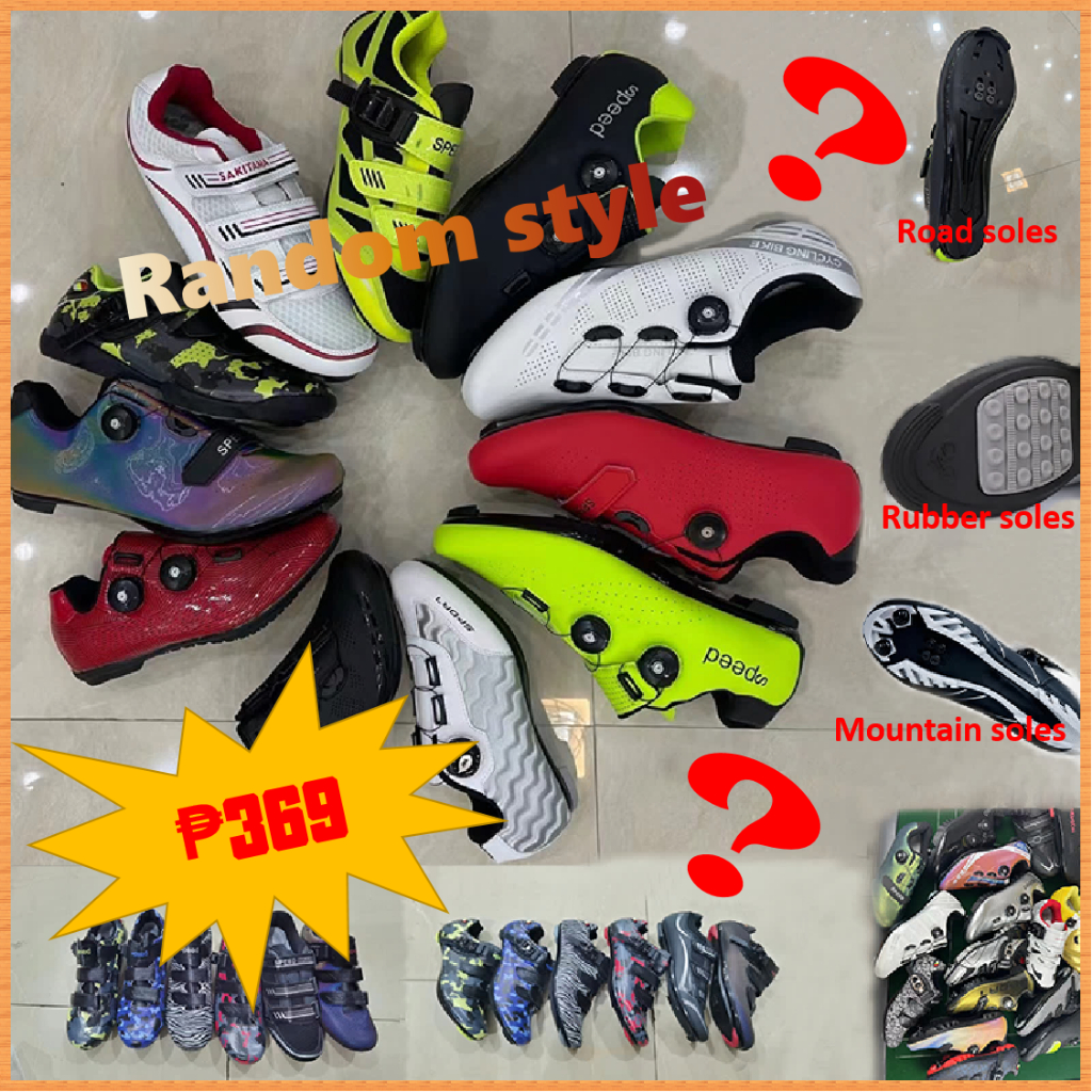 【Random Style 】Cleats shoes Cycling Shoes for Road Sports shoes Rubber ...
