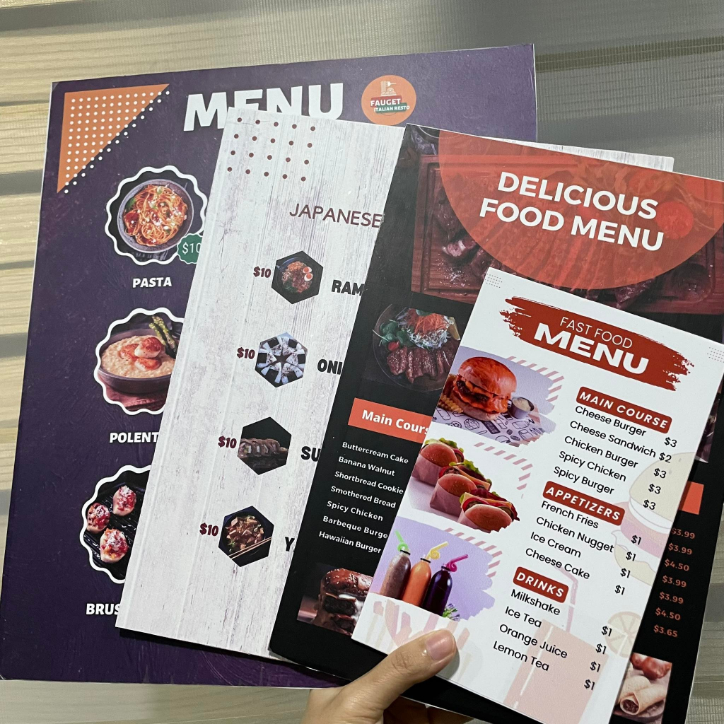 MENU, SIGNAGE BOARD LAMINATED & NON LAMINATED | Shopee Philippines