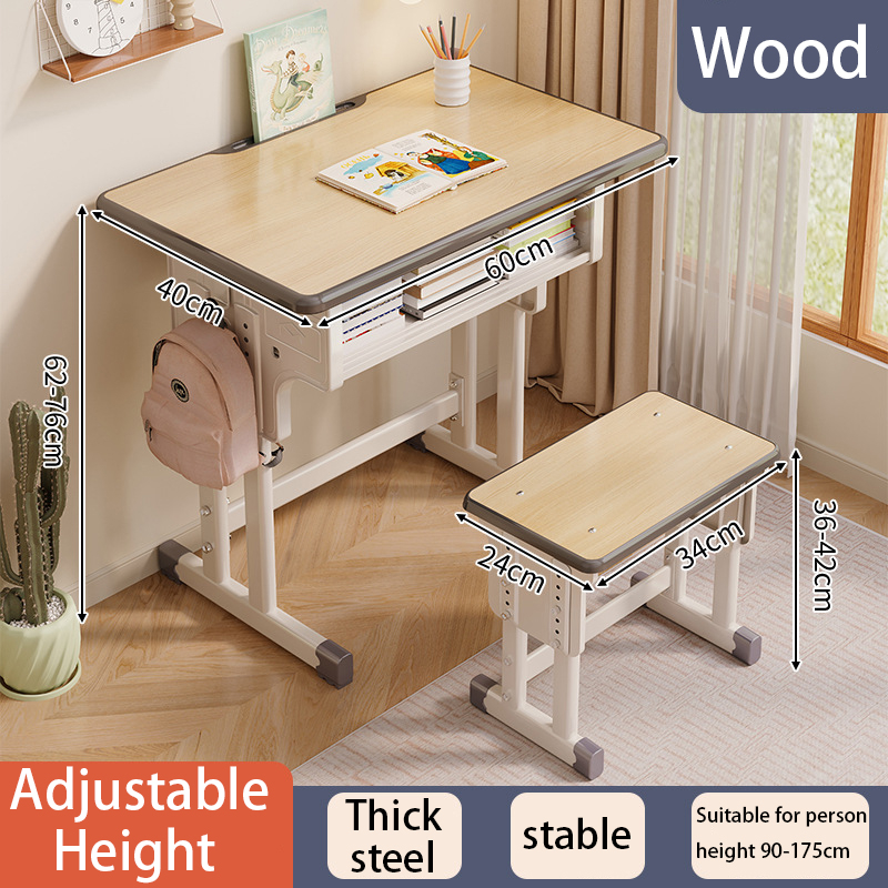 Wishroom Student desk and chair set for school home Height adjustable ...