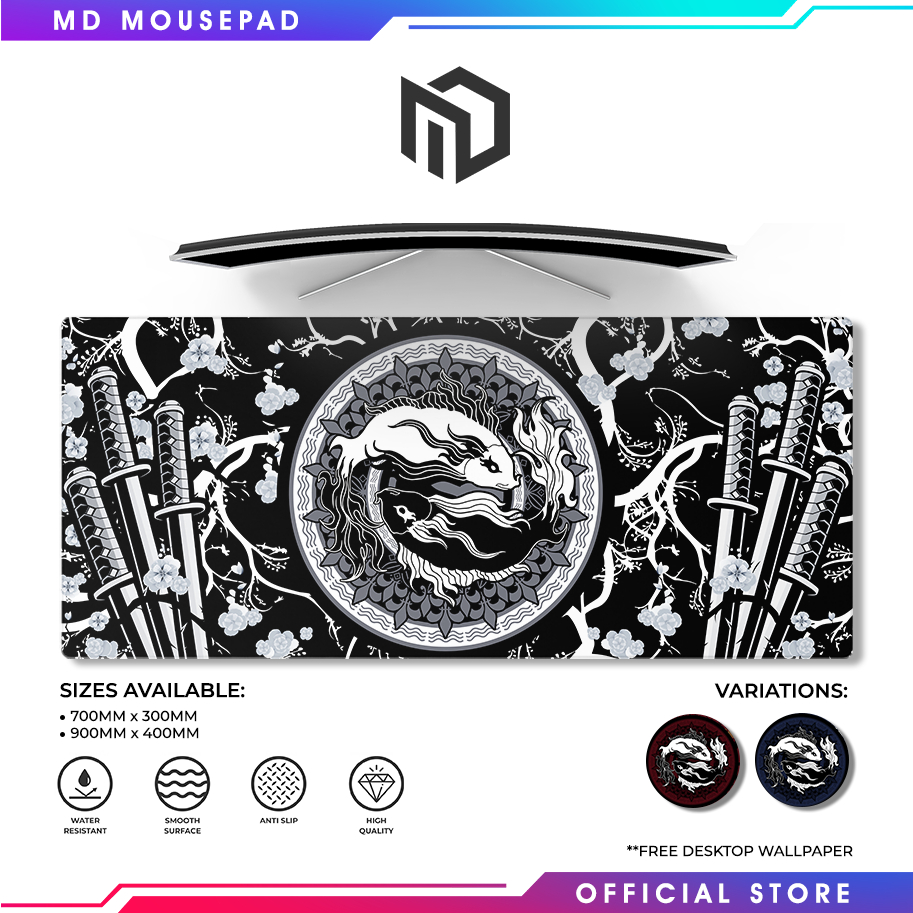 MD Mousepad | Yin and Yang | Extended Large Gaming Mouse pad Deskmat ...