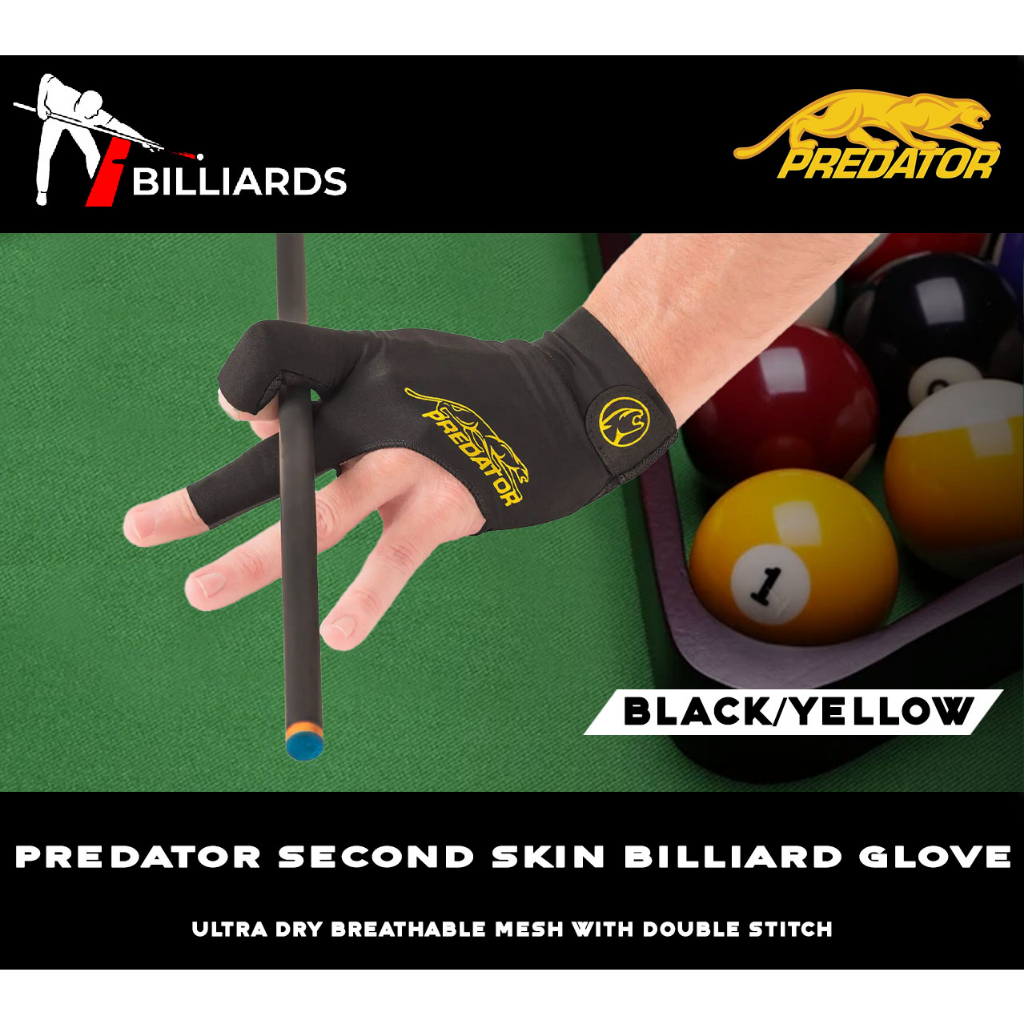 Predator SECOND SKIN POOL GLOVE billiards ( para sa billiard ) Yellow ...