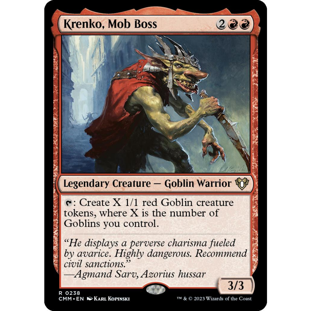 Krenko, Mob Boss Rare Commander Masters Magic the Gathering TCG ...
