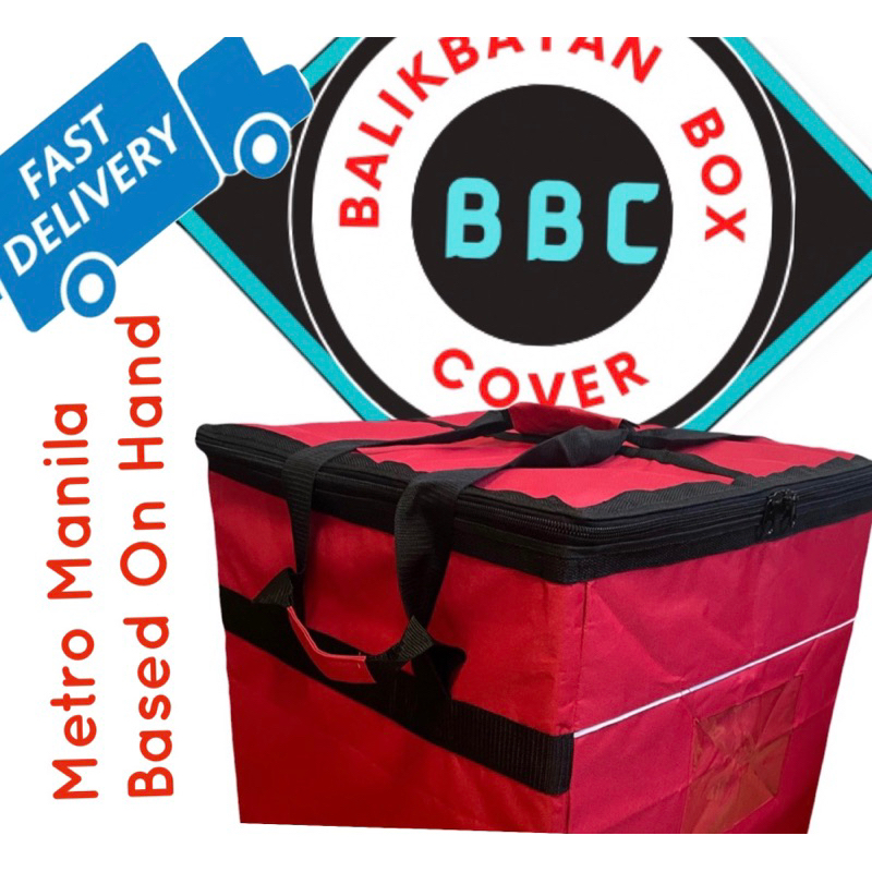 Heavy Duty Balikbayan Box Cover Red with Draw String Eco Bag (20x20x20 ...