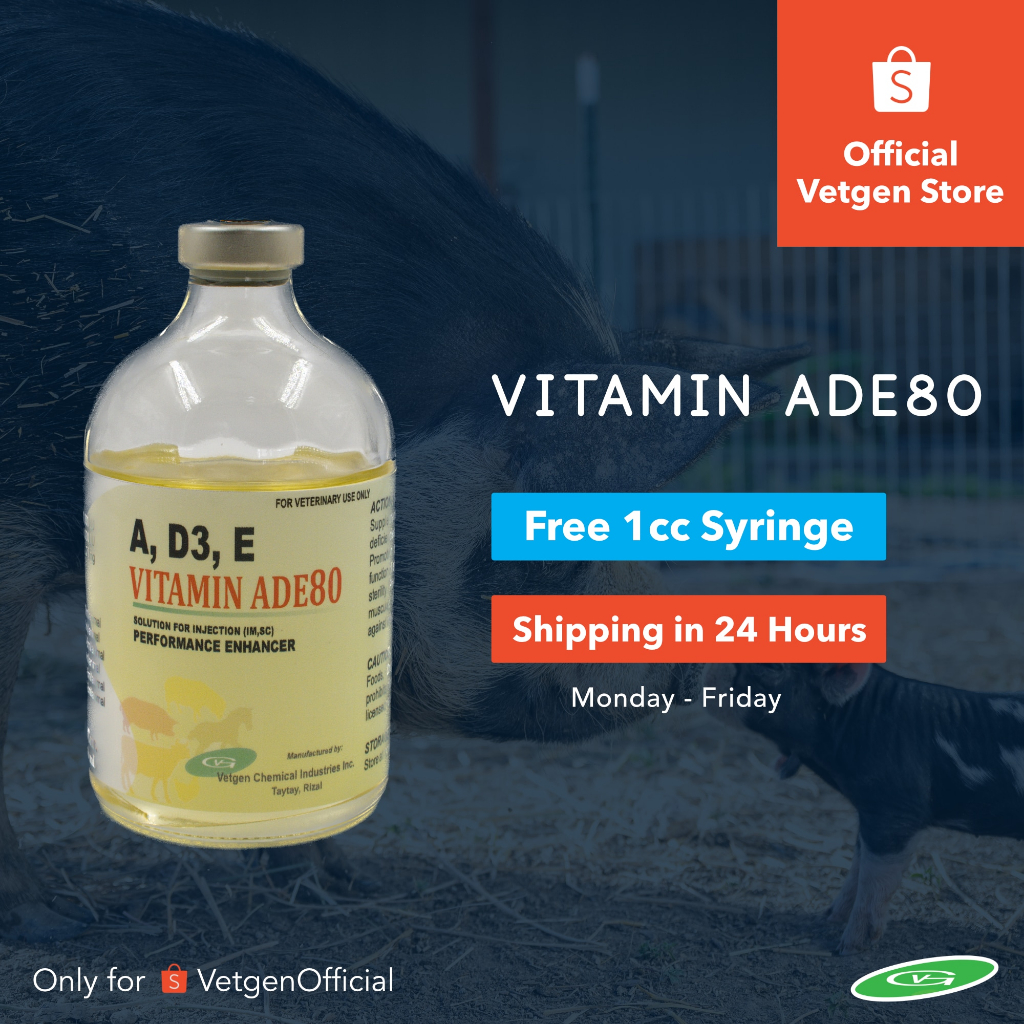 Vitamin ADE 80 for Animals | Performance Enhancer | Injectable | 100ml ...