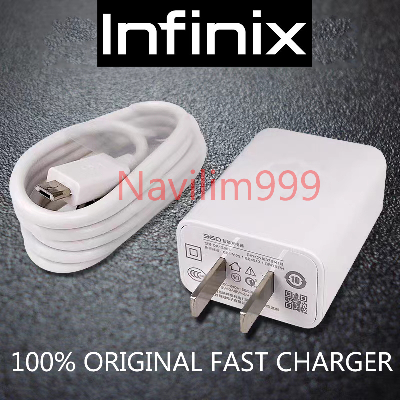 Infinix Charger Original Fast Charger Micro Usb 2IN1 Adapter Set For ...