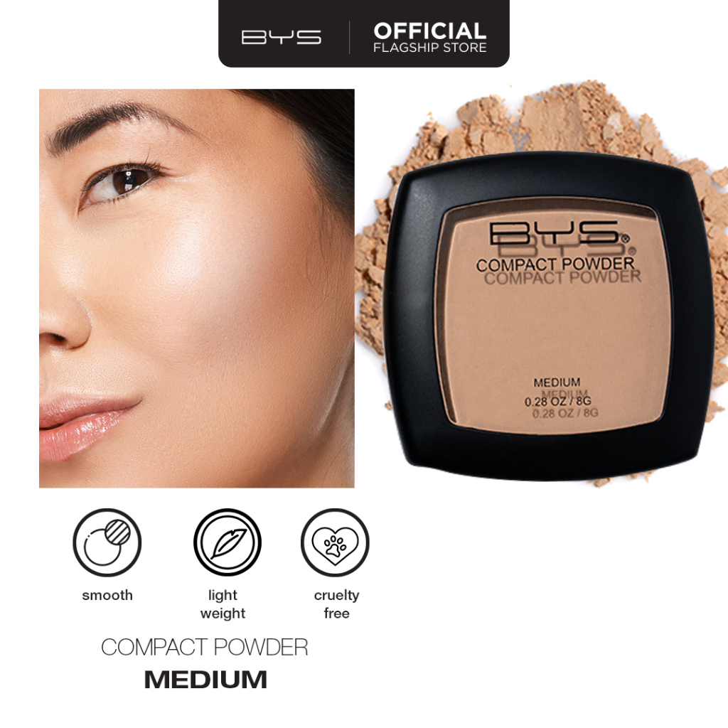 BYS Compact Powder 2 Layer with Sponge in Medium | Shopee Philippines