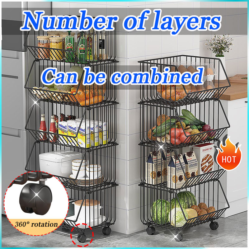 360°Movablestorage rackstorage kitchen organizer rackkitchen ...