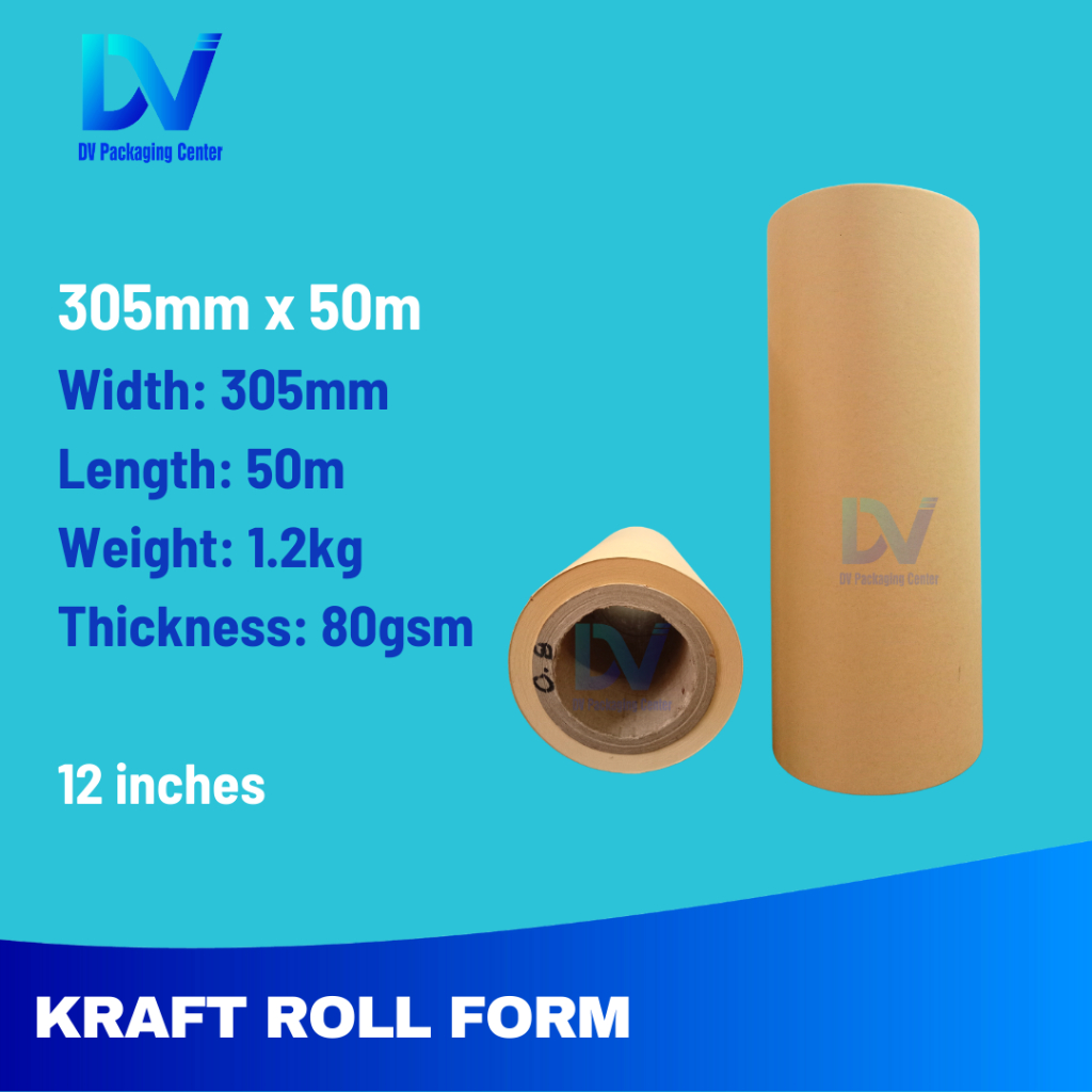 Brown Kraft Paper Roll 50m And 100m Shopee Philippines