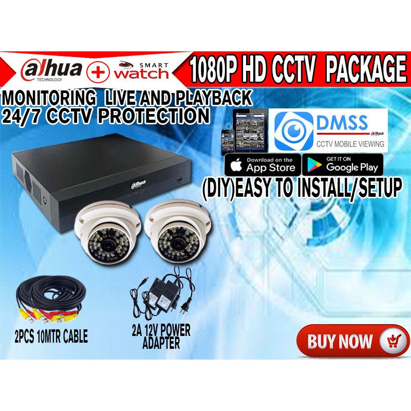 CCTV PACKAGE:SMARTWATCH D019W+4CHANNEL DAHUA DVR\QUALITY IMAGE VIEW AND ...