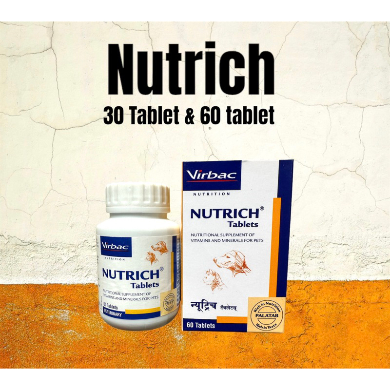 Virbac Nutrich Supplements Tablets for pets | Shopee Philippines