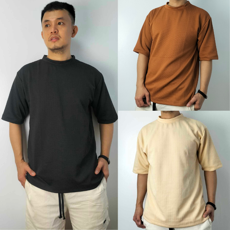 Visshopp3 Waffle T-Shirts Premium waffle shirts for men | Shopee ...
