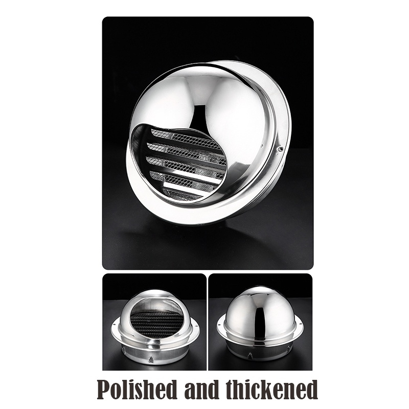 304 Stainless Steel Exhaus Hood Ventilation Vent cap Exhaust Cap Range ...