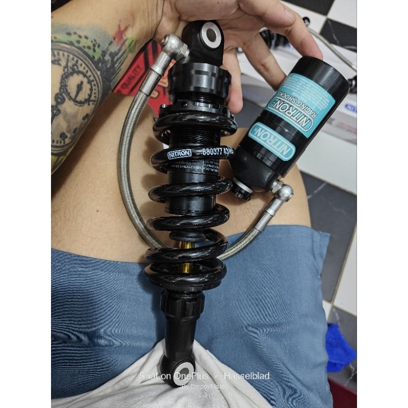 Nitron shock by Row1 All Black Edition premium Raider R150 & Sniper 150 155 non pro users ...