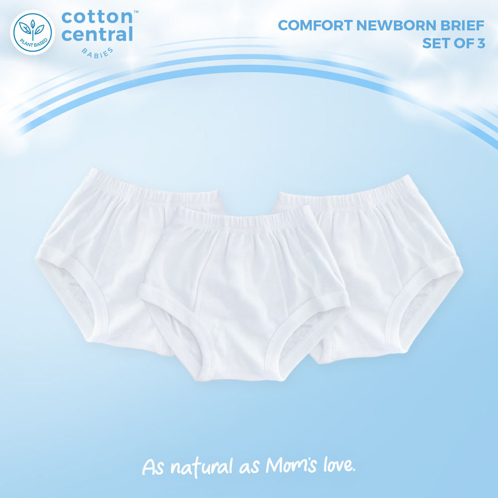 Cotton Central™ Comfort Pure Cotton Brief Newborn Infant Baby Boy Stuff ...