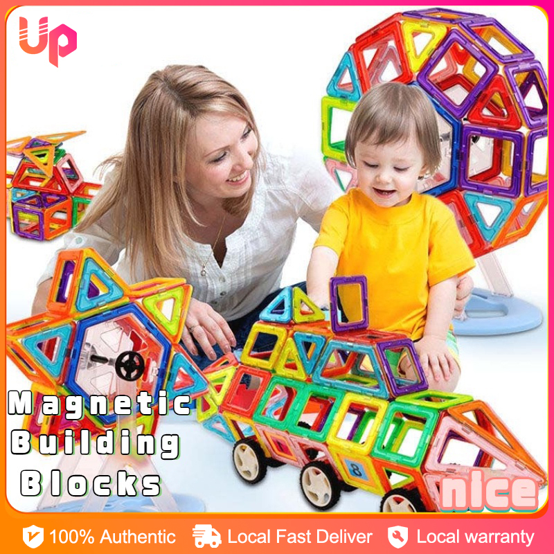 Magnetic Block Set Architect Game Magnetic Tiles 60pcs Large Size ...