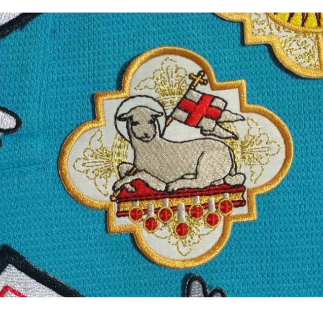 3 inches size Gold symbols lamb, pelican, ,dove God Jesus Christian ...