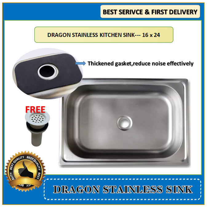 DRAGON STAINLESS KITCHEN SINK LABABO--6pcs/box | Shopee Philippines