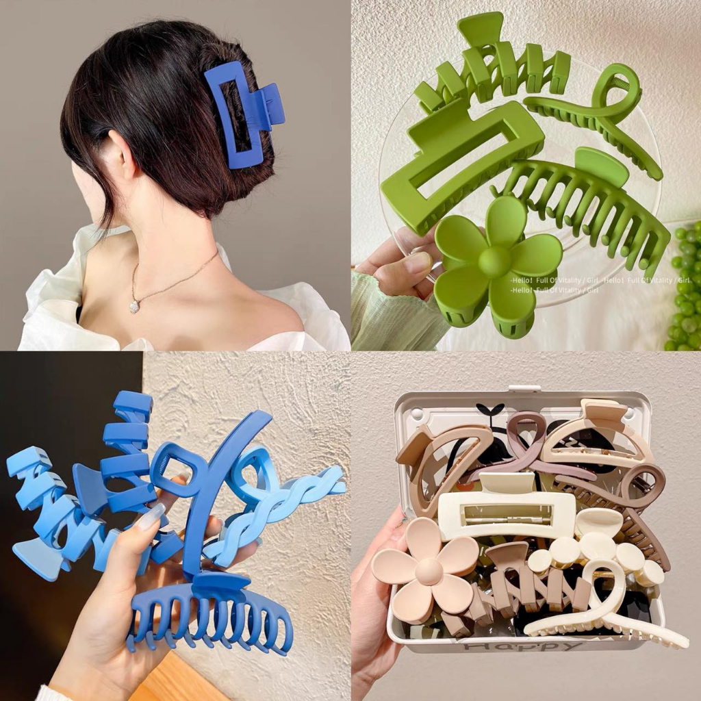 8 Pcs Klein Blue Hair Clip Shark Clip Headgear Korean Hairpin Aesthetic ...