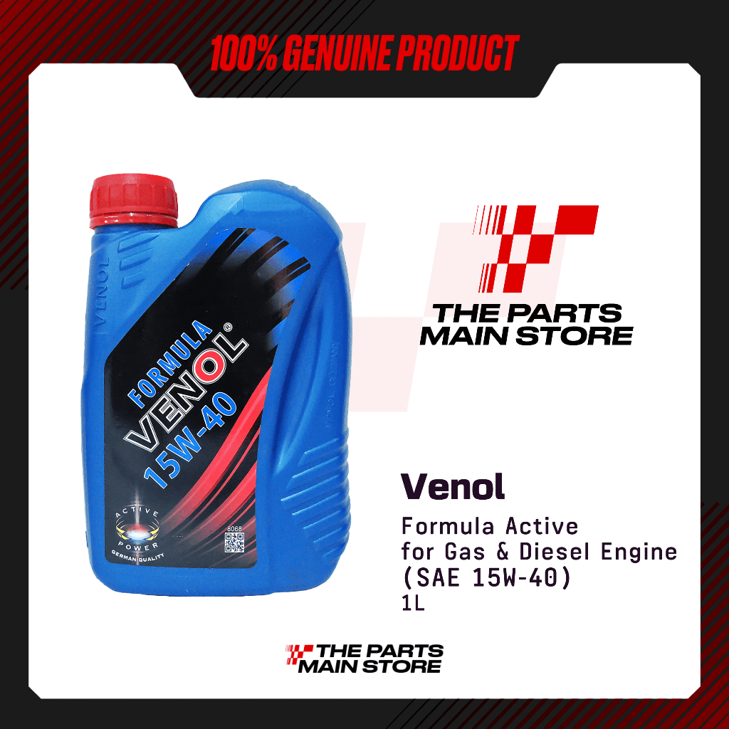 VENOL MOTOR OIL FORMULA ACTIVE FOR GAS & DSL ENGINE SAE 15W-40 1L ...