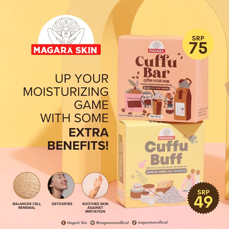 MAGARA SKIN Cuffu Bar 3in1 Scrub Soap & Cuffu Buff 60g | Shopee Philippines